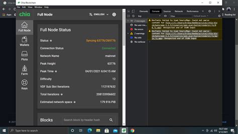 DevTools Failed To Load SourceMap Chia Network Chia Blockchain