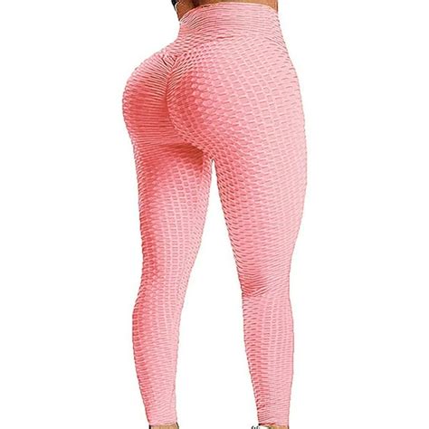 Fittoo Women Booty Yoga Pants High Waisted Ruched Butt Lift Textured Tummy Control Leggings