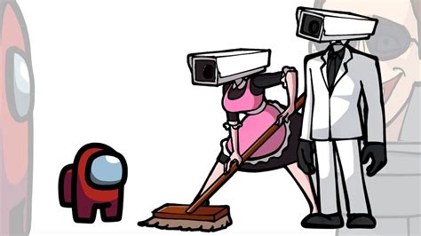 Mini Crewmate Kills Toilet Skibidi Characters With A Waffle Among Us