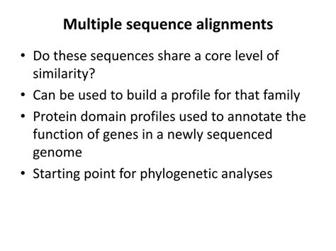 PPT Sequence Similarity BLAST Alignments Multiple Sequence