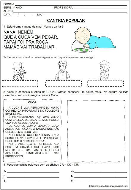 Caderno De Atividades Folclore Vem Aprender Brincando