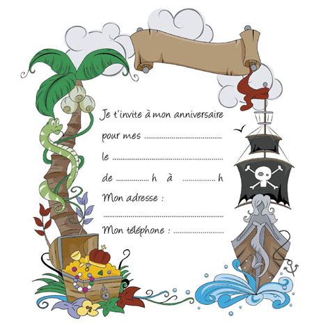 carte invitation anniversaire à imprimer gratuite garçon Anniversaire