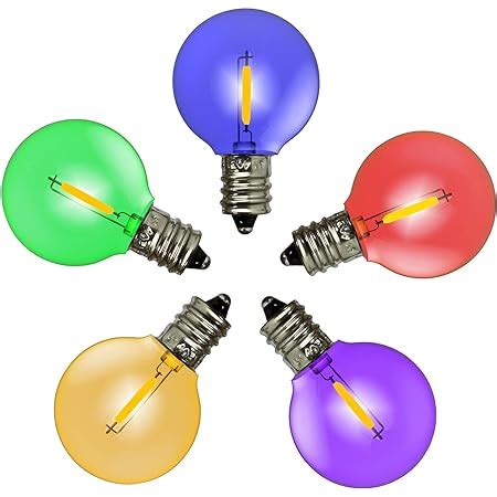 Sunthin Pack G Colored Led Bulbs String Lights Replacement Bulbs