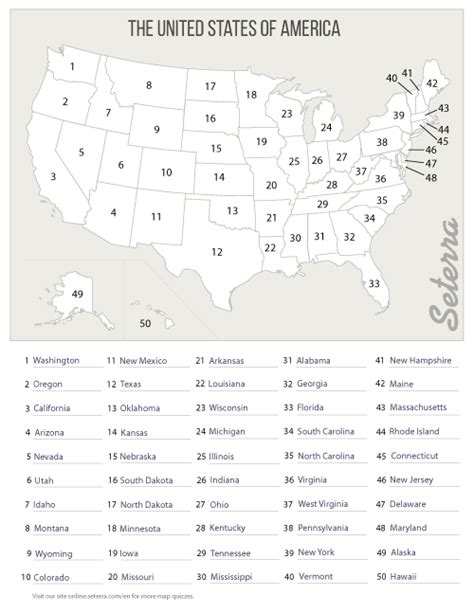 50 States Quiz Printable Pdf