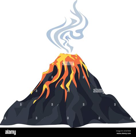 Lava Eruption Volcano Icon Cartoon Of Lava Eruption Volcano Vector Icon For Web Design Isolated