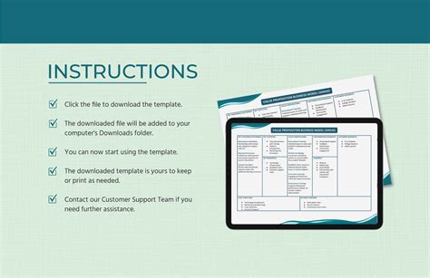 Value Proposition Business Model Canvas Template In MS Word Portable