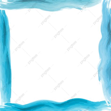 Simple Blue Watercolor Border Frame Png Clipart Abstr Vrog NBKomputer