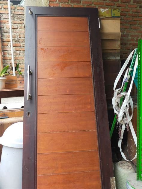Pintu Full Kayu Kamper Minimalis Perabotan Rumah Di Carousell