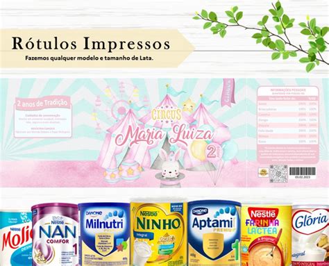 R Tulo Lata De Leite Circo Rosa Aquarelado Elo