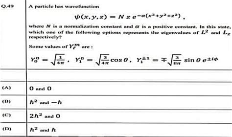 [solved] a particle has wavefunction x y z n solutioninn