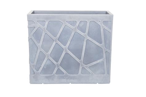Jardinière haute rectangulaire en résine flowebox 80x30 cm Idel Pots