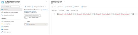 python how do i receive json string from azure function to save like json file in blob storage