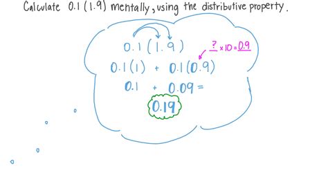 question video multiplying decimal numbers mentally using the distributive property nagwa