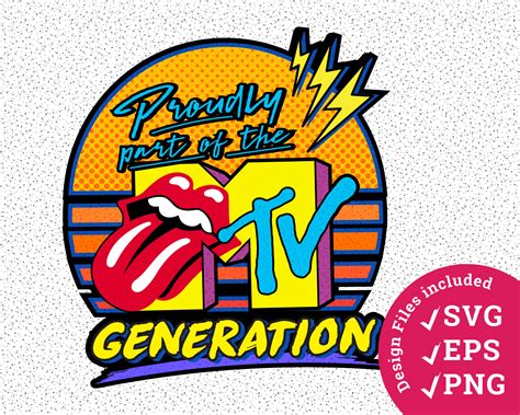 Mtv Svg Png S Svg S Theme Logo S Retro Tshirt