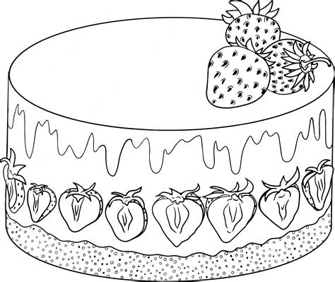 Premium Vector Delicious Sweets And Desserts Hand Drawn Coloring Page