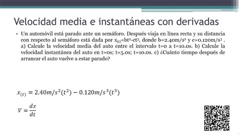VELOCIDAD INSTANTANEA DERIVADAS Velocidad Media Y Rapidez Ejercicios