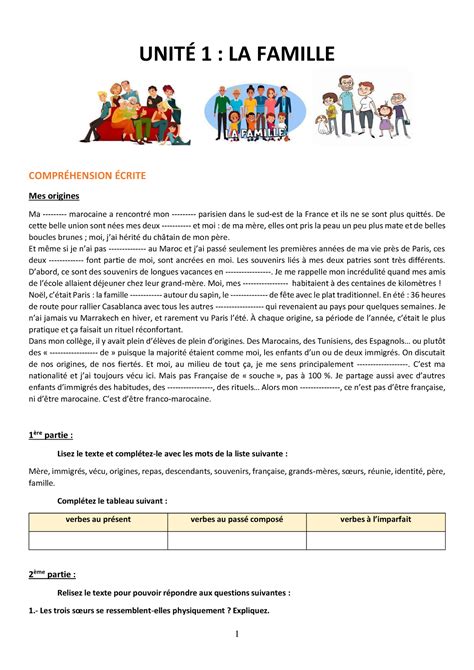 Unit La Famille Unifdad Unit La Famille
