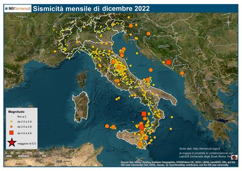 Terremoti mappe della sismicità a dicembre in Italia oltre 1500 scosse