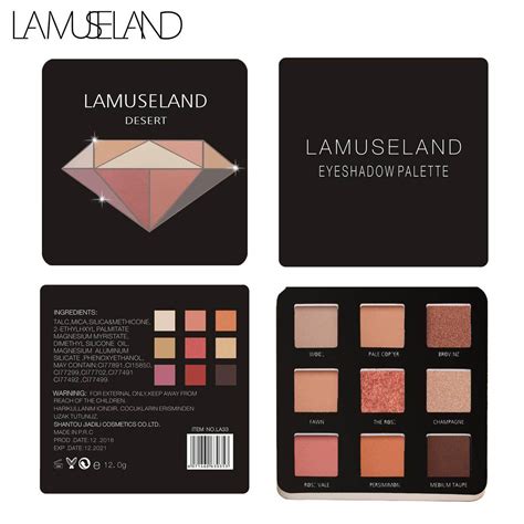 LAMUSELAND 3 Style 9 Colors Glitter Diamond Eye Shadow Palette Matte