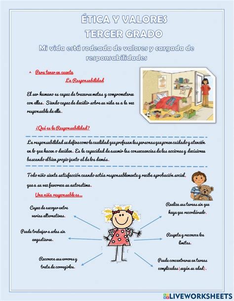 La Responsabilidad Worksheet For Tercer Grado