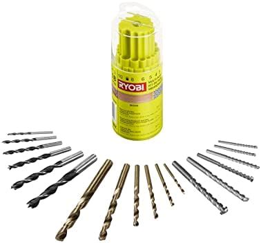 RYOBI Juego De 18 Brocas Mixtas Puntas Para Atornillador Y Taladro