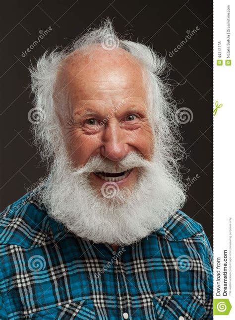 Old Man With A Long Beard Wiith Big Smile Male Face Drawing Face