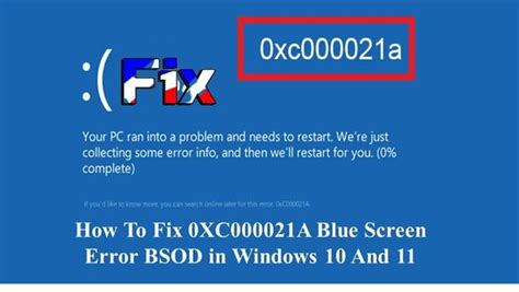 How To Fix Xc A Blue Screen Error Bsod In Windows And