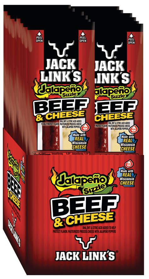 Jack Link S Beef And Cheese Sticks Combo Pack Jalapeno Sizzle 16ct 1