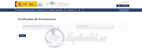 Cómo solicitar el certificado de situación del SEPE