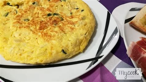 Tortilla de patata calabacín y cebolla Mycook Recetas