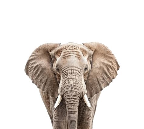 Elefante Aislado En El Fondo Transparente Creado Con Ia Generativa