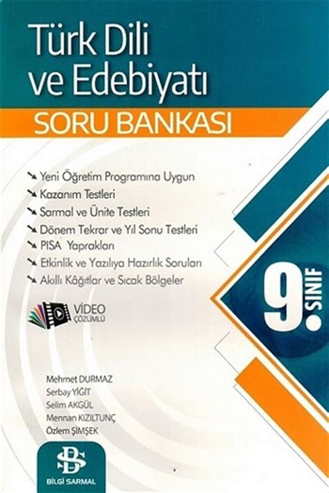 Bilgi Sarmal Yayınları 9 Sınıf Türk Dili ve Edebiyatı Soru Bankası