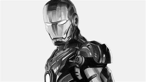 Artstation Iron Man Pencil Drawing Karakalem Eduaspirant