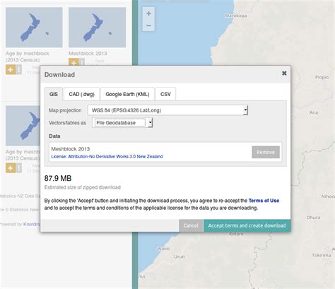 Coordinate System Latitude Longitude Polygon From New Zealand