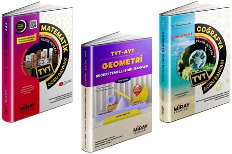 Miray 2024 Tyt Matematik Geometri Coğrafya Soru Bankası Seti 3