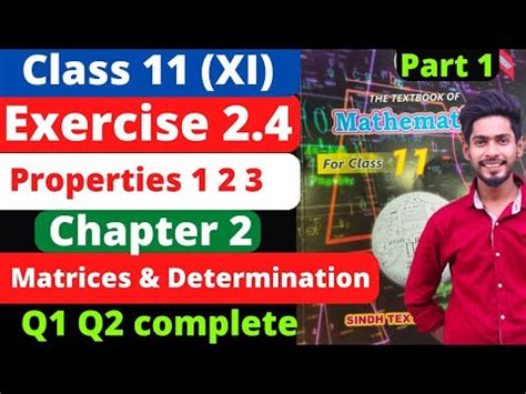 Class Exercise Unit Q Q Matrices Determination New
