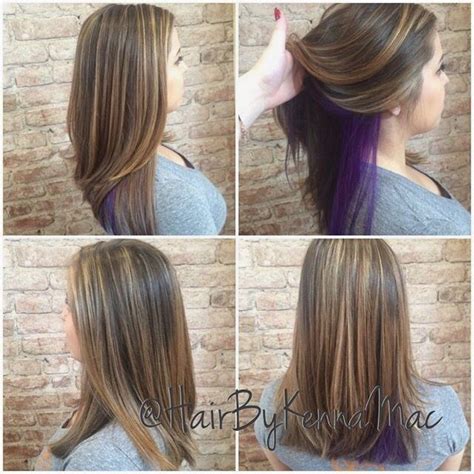 37 Underneath Hair Color Inspiration Burgundy Brown Pink Purple