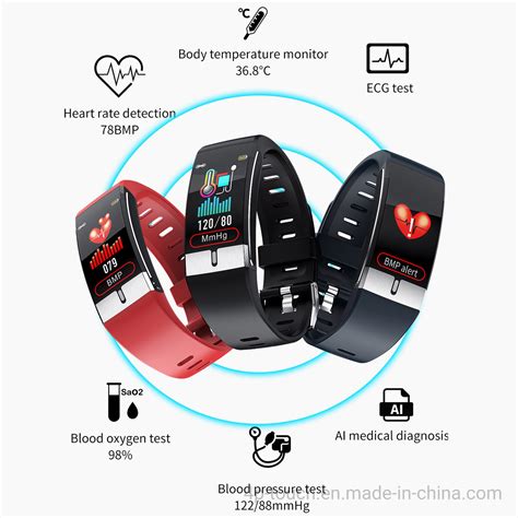 Body Temperature Smart Bracelet With IP68 Waterproof PPG ECG Heart Rate