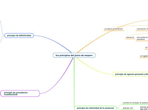 Los Principios Del Juicio De Amparo Mind Map