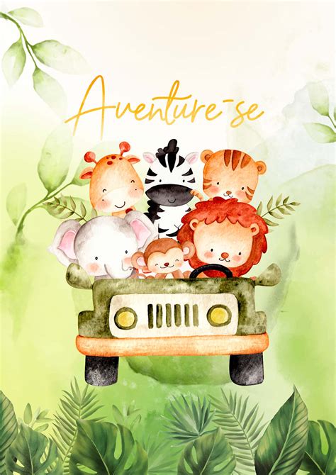 Capa De Caderno Safari Fazendo A Nossa Festa