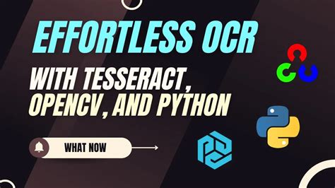 Effortless OCR With Tesseract OpenCV And Python