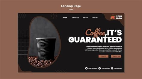 Plantilla web de delicioso café Archivo PSD Gratis