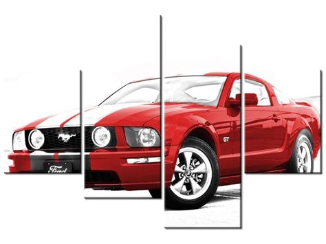 Obraz Mustang GT 4 Elementy 120x80 Cm Oobrazy Sklep EMPIK