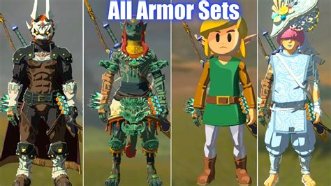 All Armor Sets Outfits Zelda Tears Of The Kingdom Youtube