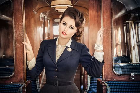 Full Steam Ahead Beautiful Model Leanne On A Steam Train C Flickr
