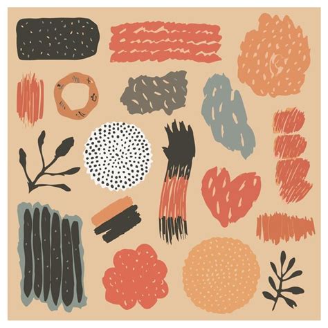 Premium Vector Artistic Brushes Decorative Artsitic Seamless Pattern
