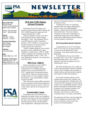 Fillable Online Fsa Usda Dcp And Acre Signup Advance Payments Irs Form