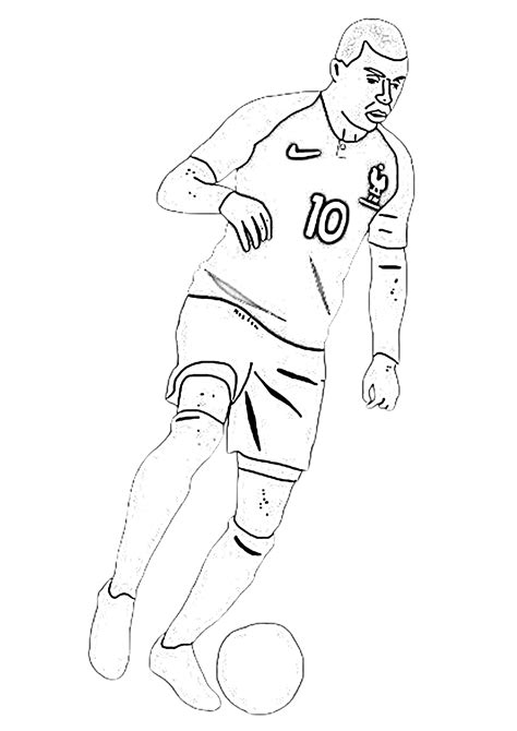 Coloriages Mbappé à imprimer