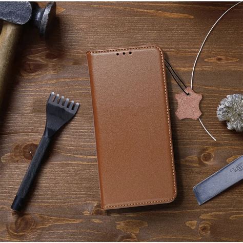 Xiaomi Redmi Note 12 Pro 5G vel kompatibilis természetes bőr flip