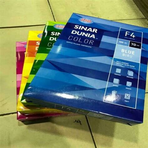 Promo Kertas Hvs Warna Folio Gram Sinar Dunia Diskon Di Seller